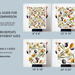 Olive Design Digital Paper Seamless Patterns for Print on Demand ...