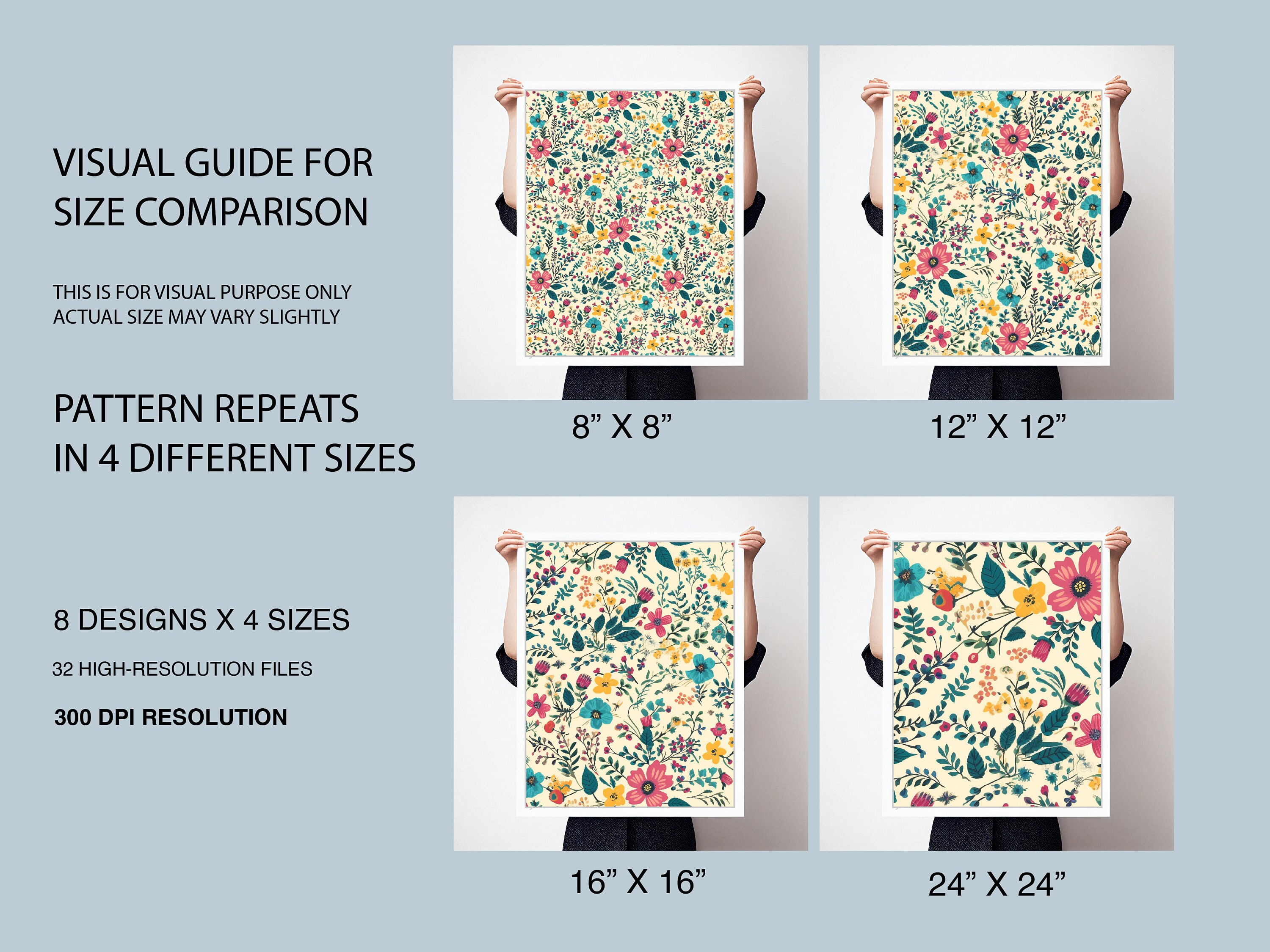 Floral Seamless Pattern Digital Paper Commercial Use Digital Patterns ...