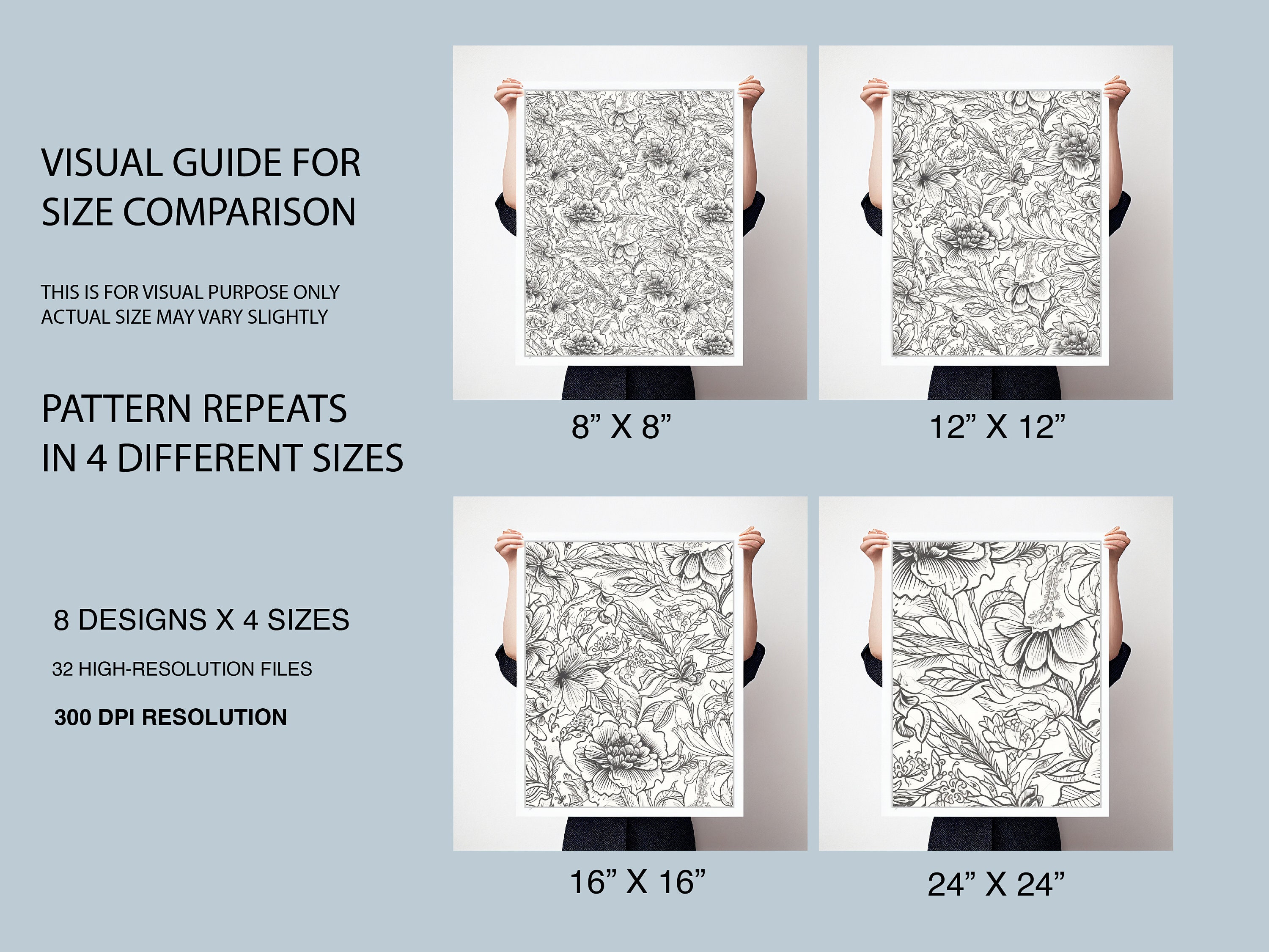 Floral Seamless Pattern Digital Paper Commercial Use Digital Patterns ...