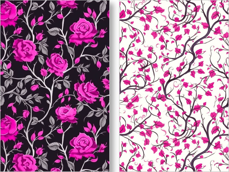 Floral Seamless Pattern Digital Paper Commercial Use Digital - Etsy