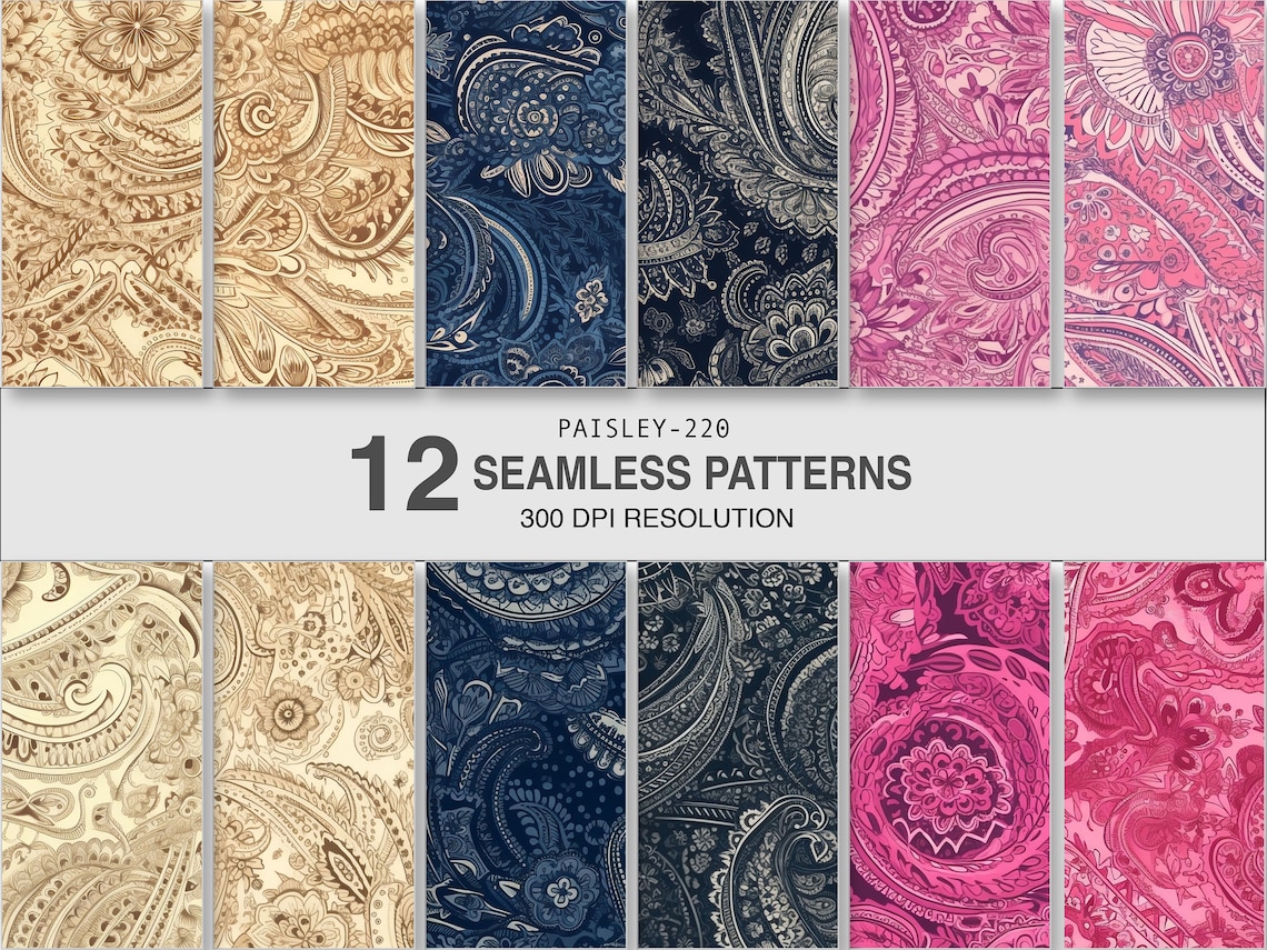 Seamless Patterns for Print on Demand Commercial Use Digital Patterns ...