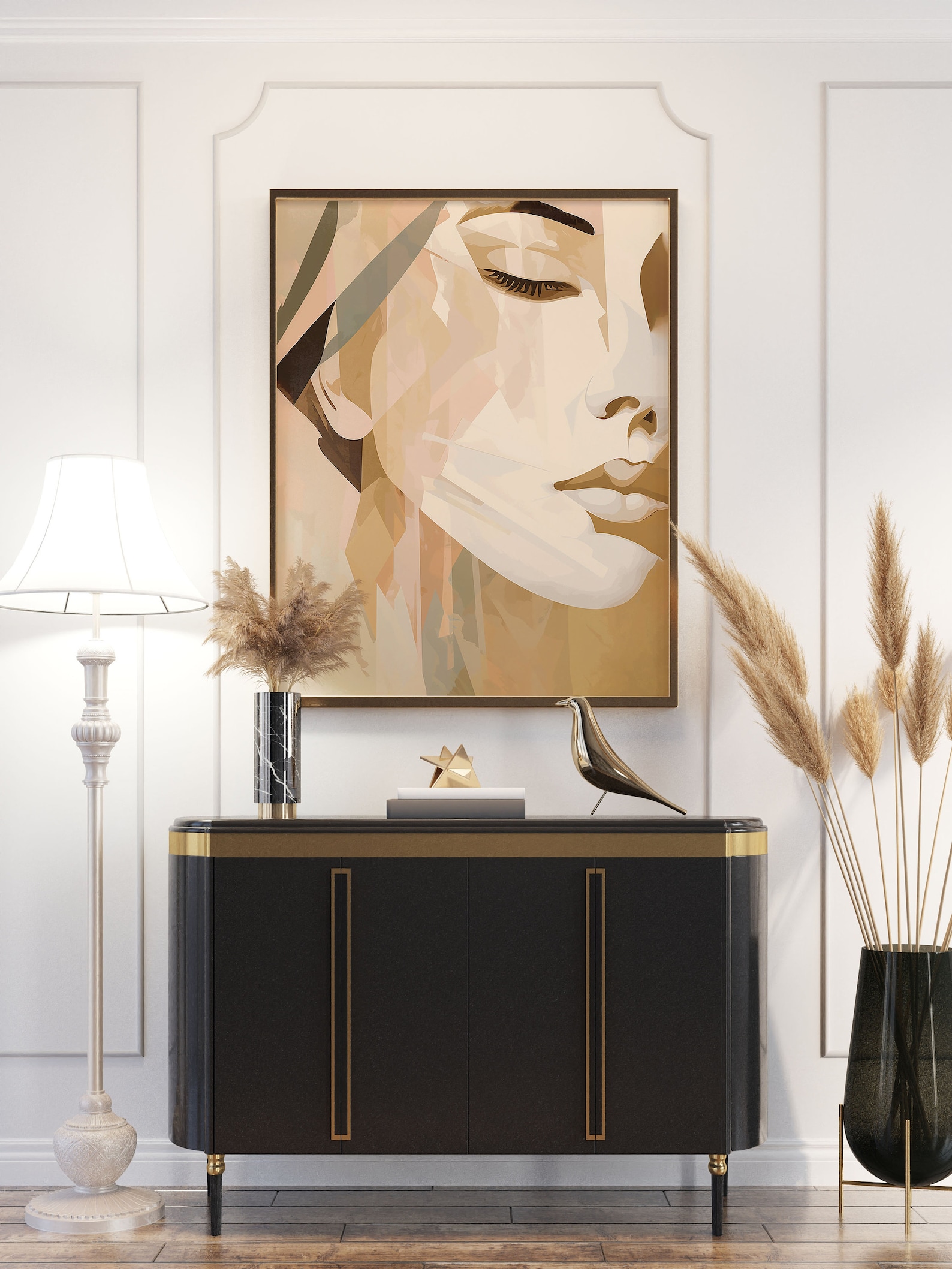 Beautiful Woman's Face Wall Art I Minimalist and Stylish I DIY Interior ...