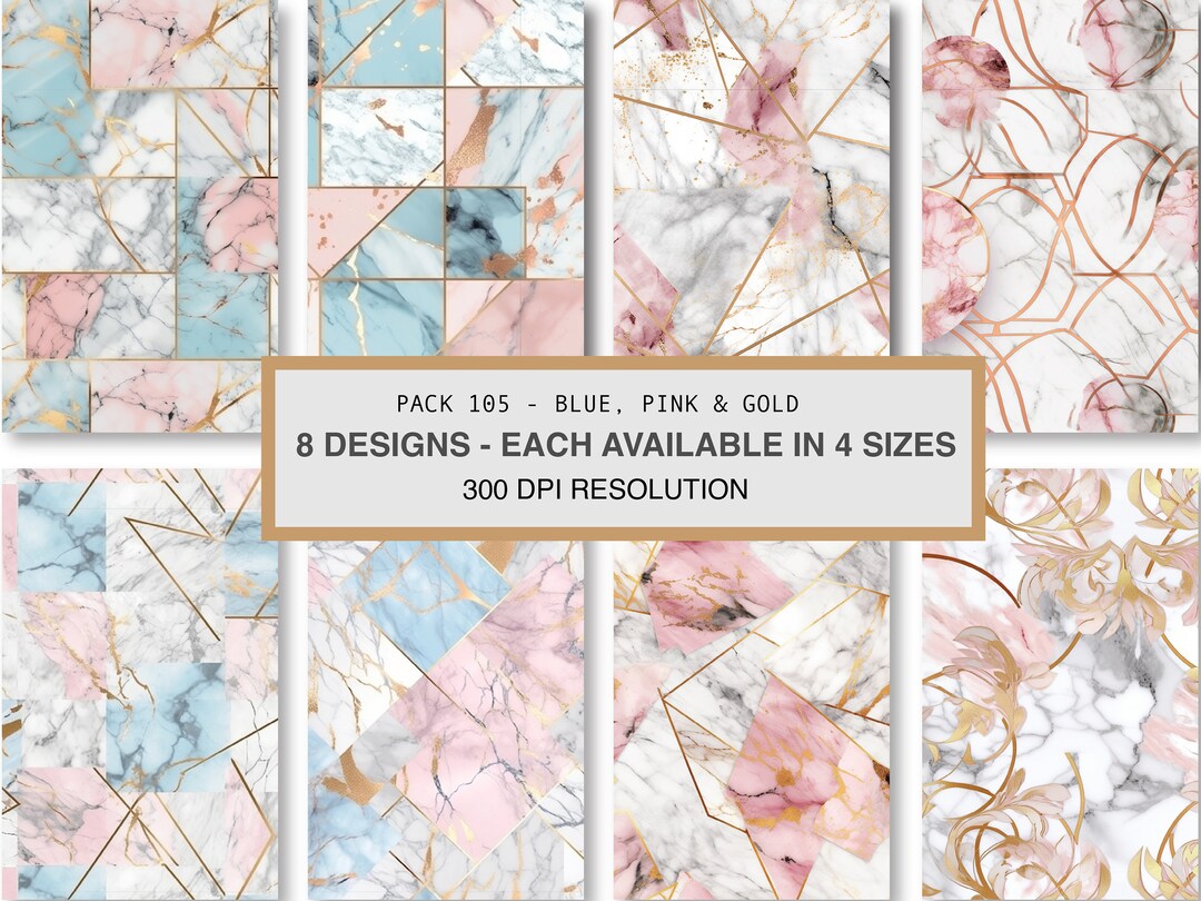 Marble Design Digital Paper Seamless Patterns for Print on Demand ...