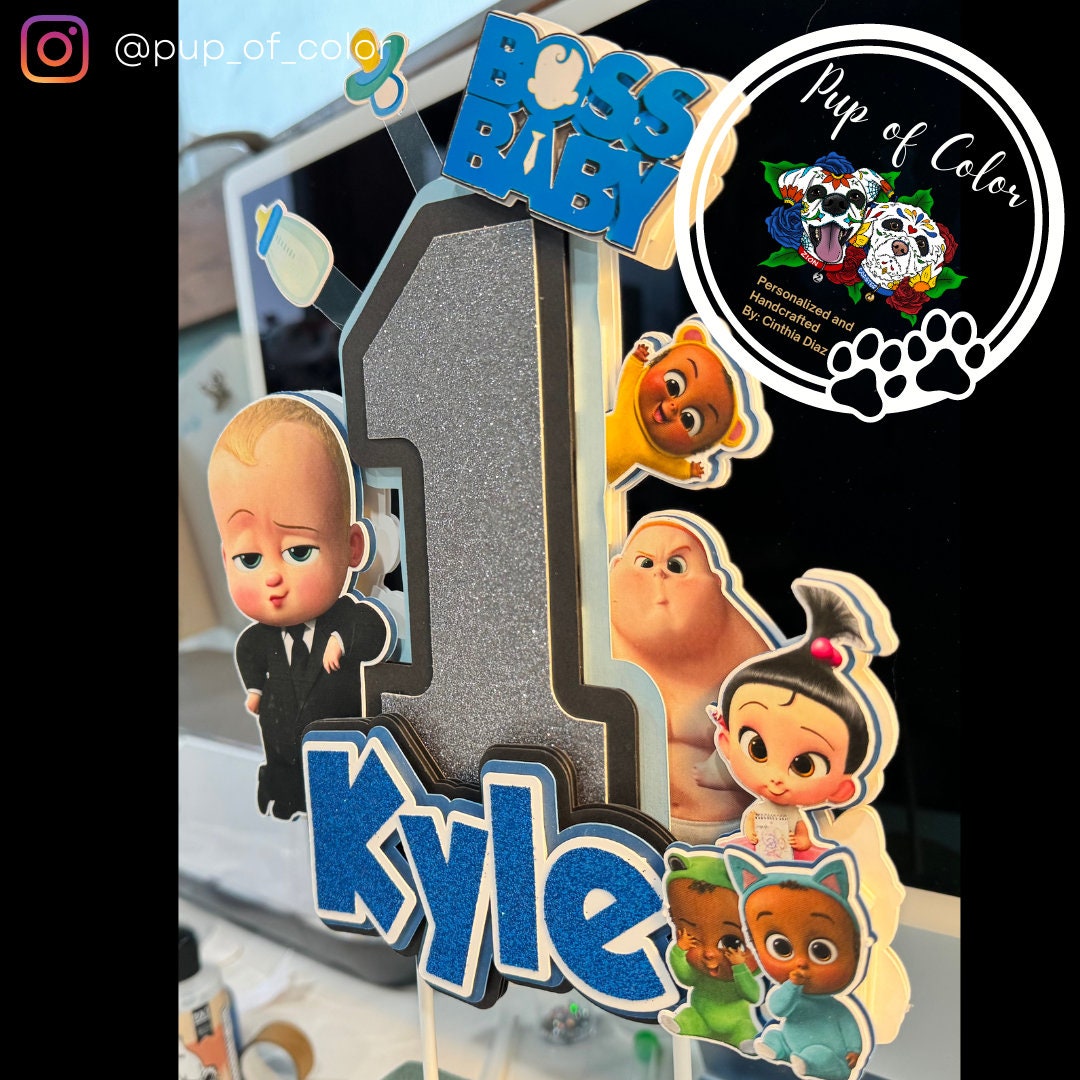 Boss Baby Inspired Cake Topper, Baby Boss, Boss Baby, Birthday Topper ...