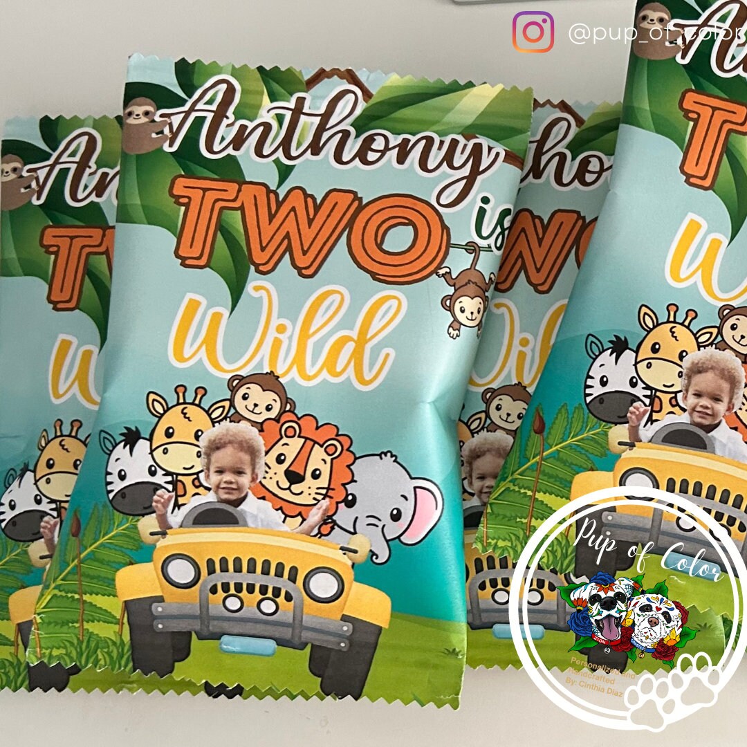 Two Wild Custom Chip Bags, Personalized Chip Bags, Custom Chip Bags ...