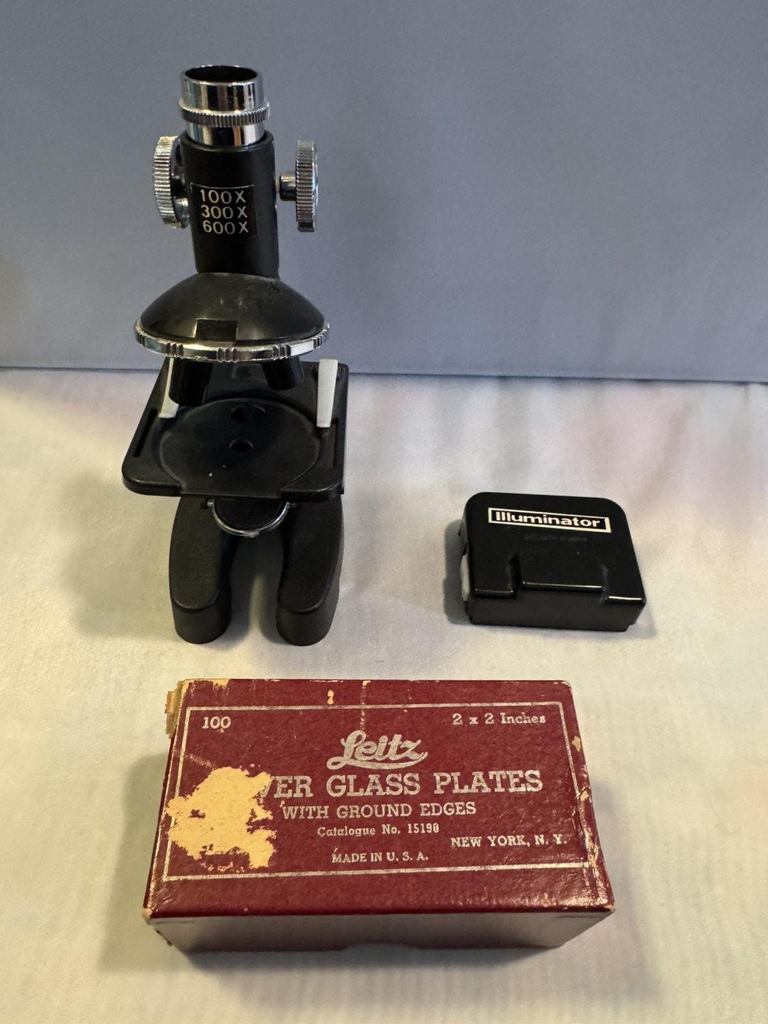 Vintage Child Tabletop Biology Chemistry Lab Microscope With Leitz ...