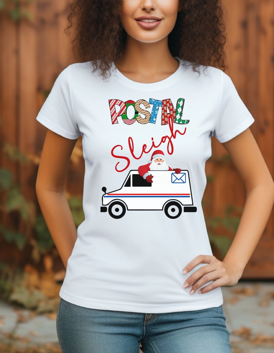 Postal Worker Christmas Sleigh T-shirt, Post Office Christmas Season ...