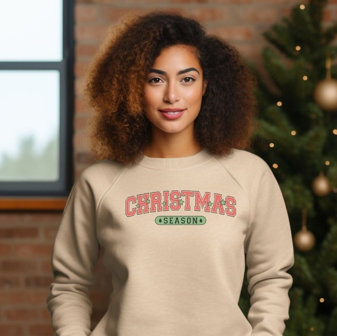 College Printed Christmas Season Holiday Sweater, Holiday Season ...