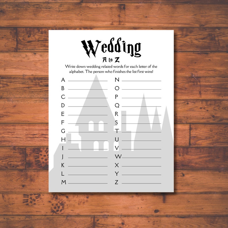 Magical Wizard & Witch Bridal Shower Games Bundle | 8 Printable ...