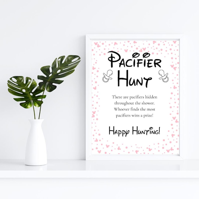 Pink Mickey & Minnie Baby Shower Games | 20 Disney Inspired Printable ...