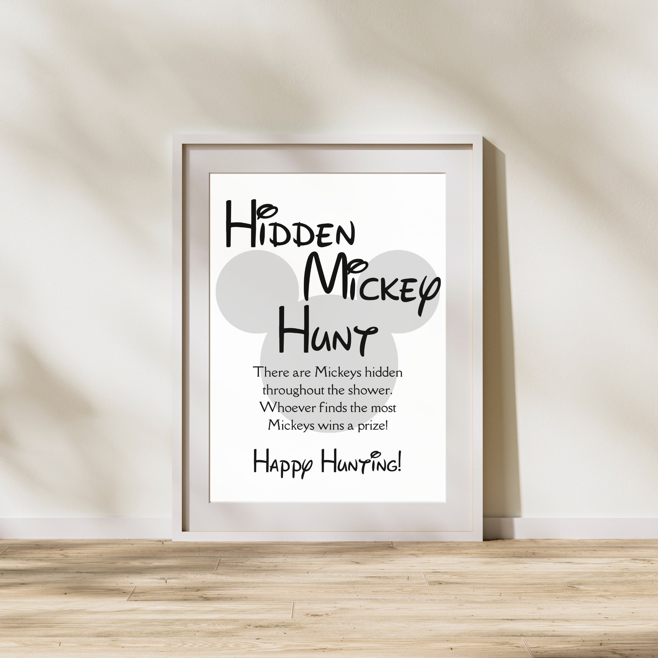 Mickey Minnie Themed Hidden Mickey Hunt Bridal Shower Game / Bridal ...
