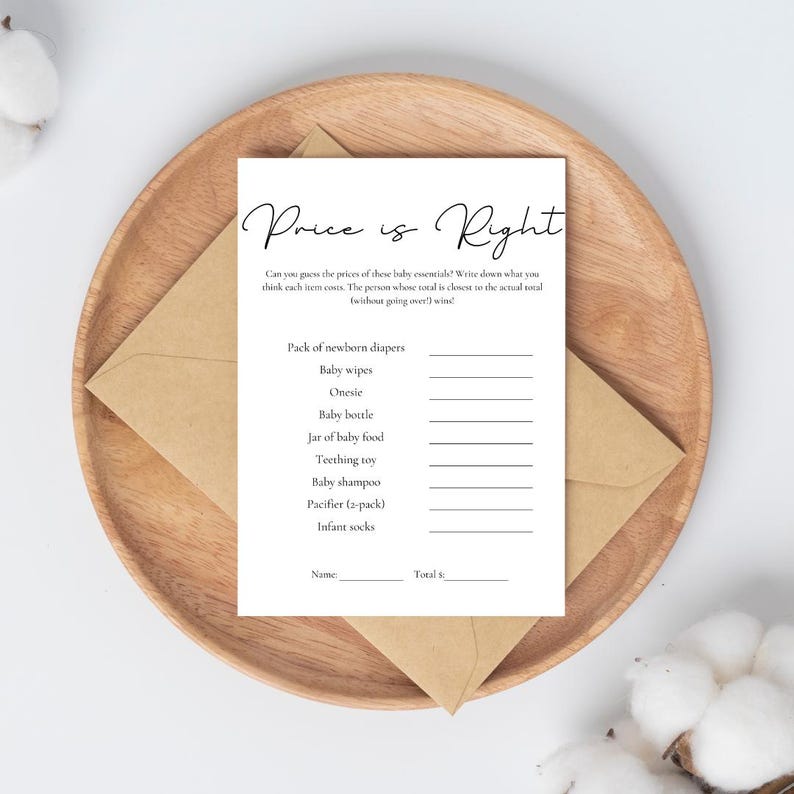 Minimalist Baby Shower Games Bundle: 25 Printable Activities (digital ...