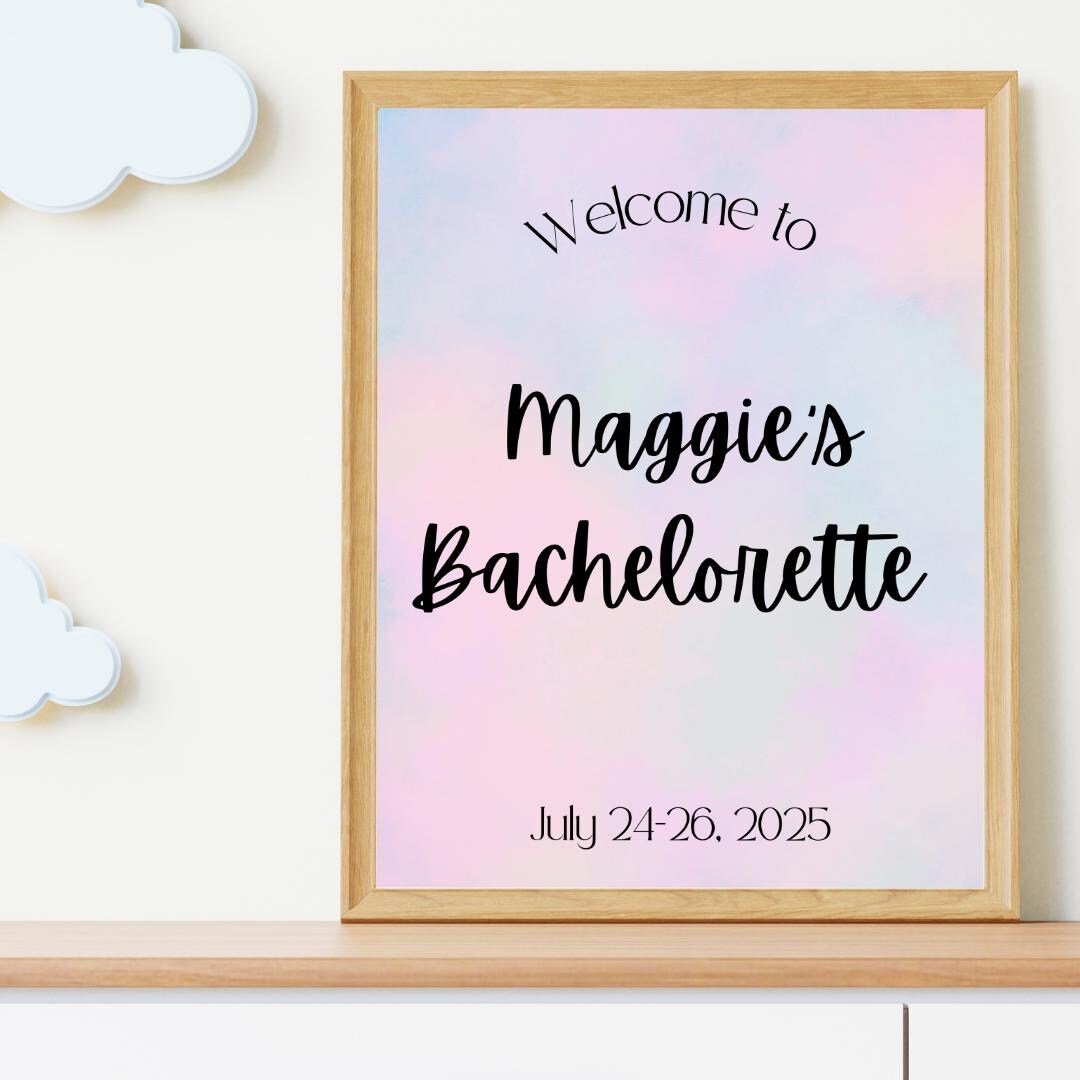 Taylor Swift-inspired Bachelorette Welcome Sign Template | Editable ...