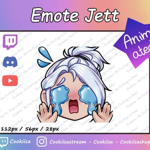 EMOTE - VALORANT Twitch/discord JETT Cry Animated! - Etsy