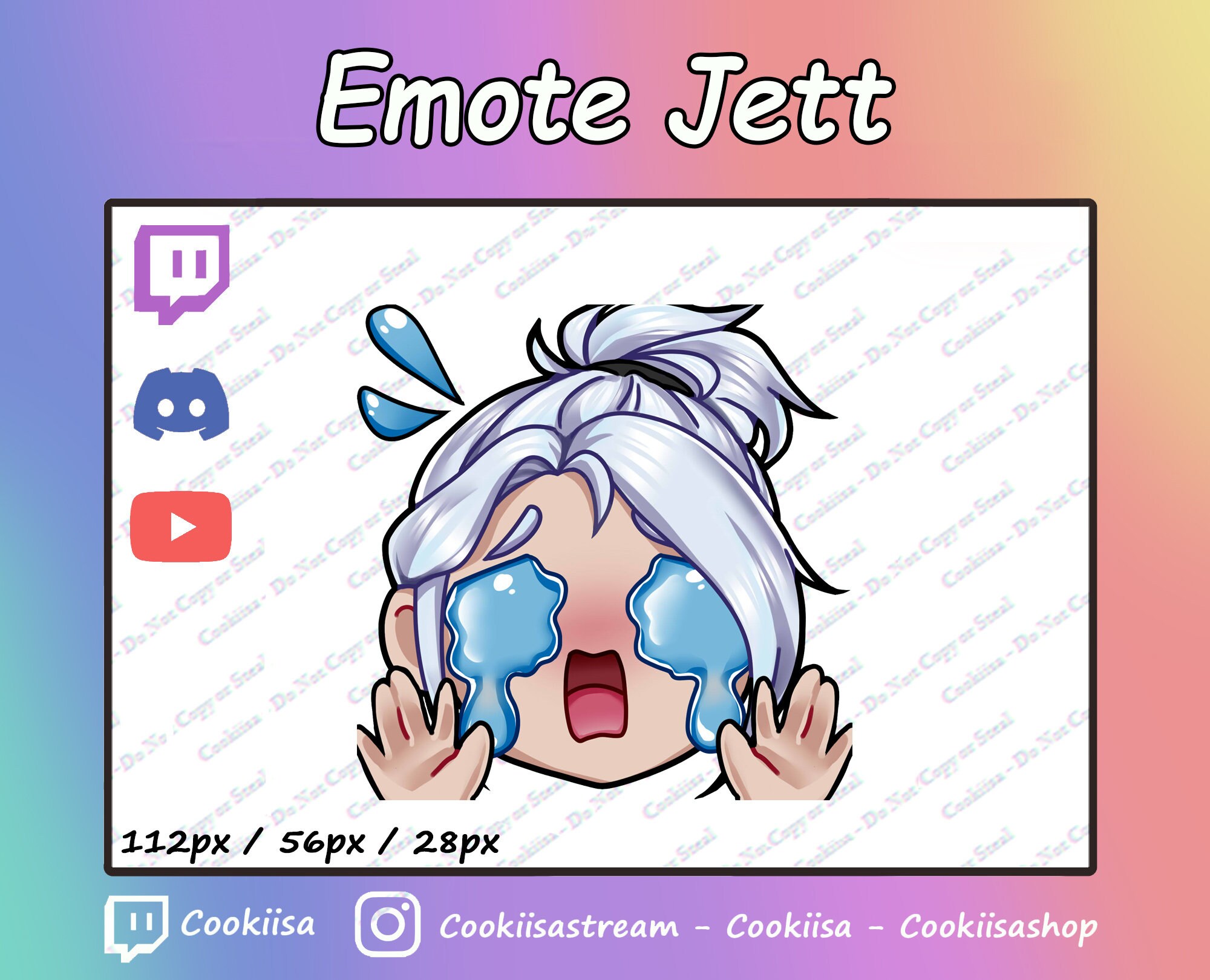EMOTE VALORANT Twitch/discord JETT Cry - Etsy