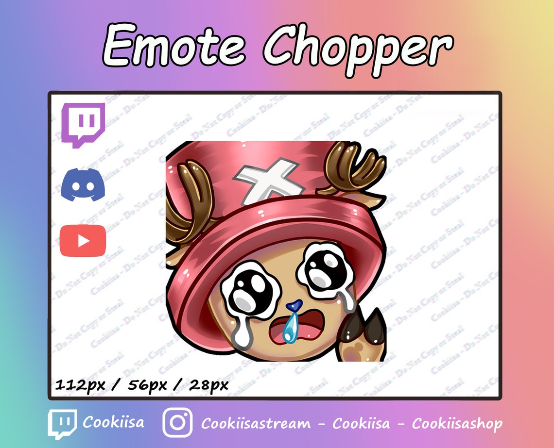 EMOTE OP MUGIWARA Twitch/discord Chopper Cry - Etsy