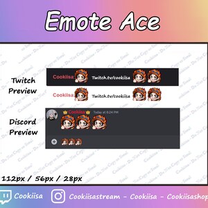 EMOTE OP - MUGIWARA Twitch/discord Ace Fire - Etsy