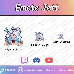 EMOTE - VALORANT Twitch/discord JETT Cry Animated! - Etsy