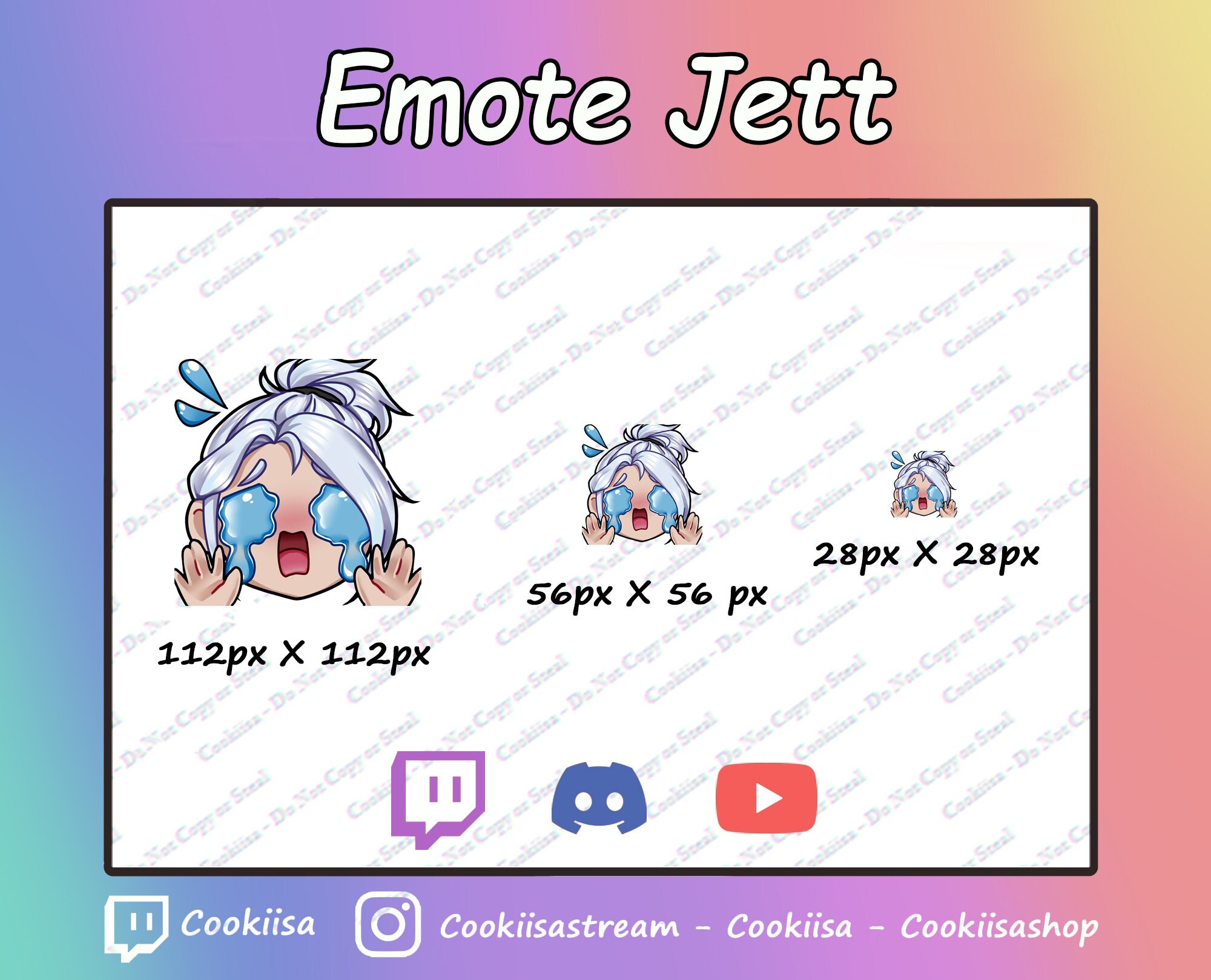 EMOTE - VALORANT Twitch/discord JETT Cry Animated! - Etsy Australia