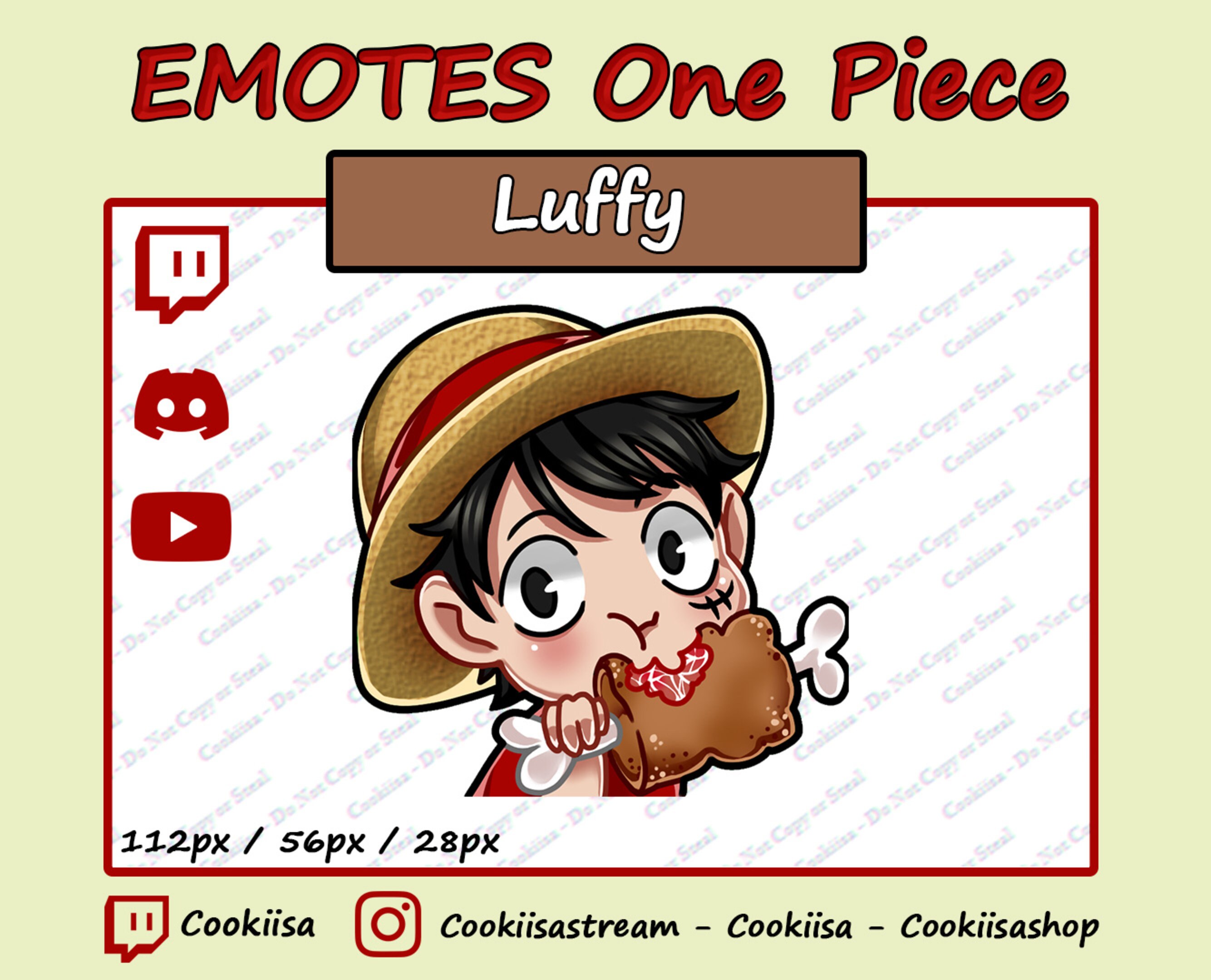 One Piece EMOTE MUGIWARA Twitch/discord Luffy Name - Etsy Canada