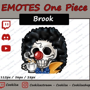 EMOTE OP - MUGIWARA Twitch/discord Brook Sip - Etsy