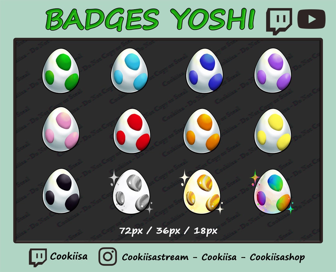 BADGE Emote - Yoshi ×12 - Etsy