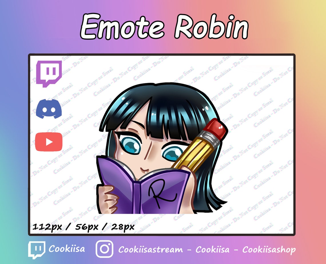 EMOTE OP - MUGIWARA Twitch/discord Robin Notes - Etsy