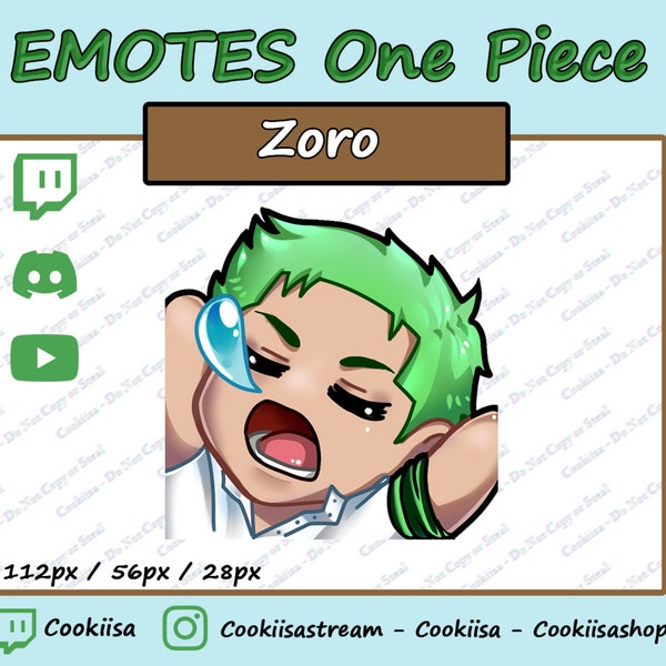 Zoro Twitch Emotes - Etsy Canada