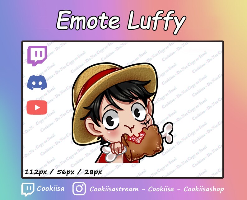 EMOTE OP MUGIWARA Twitch/discord Luffy Name - Etsy