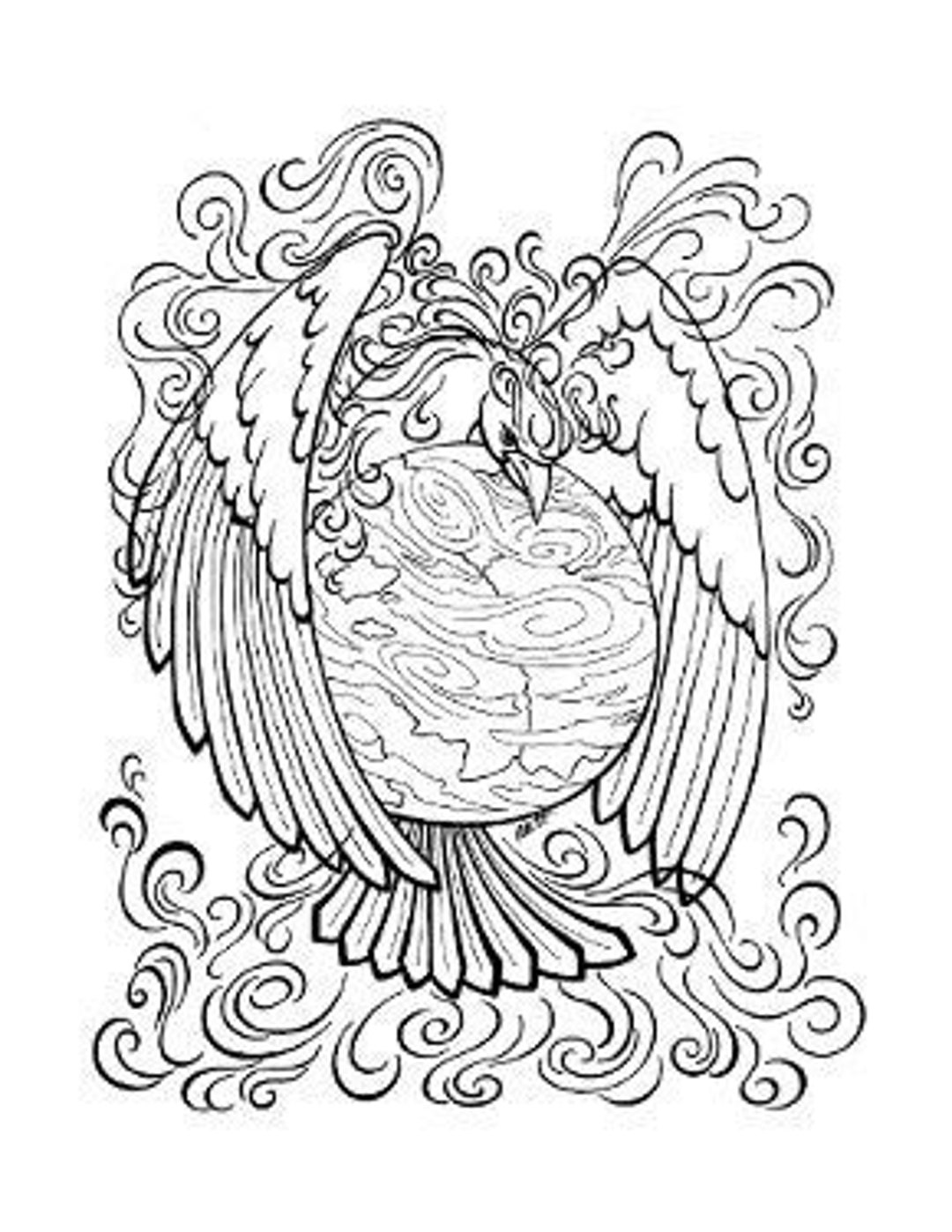 World Protector Bird Coloring Page - Etsy