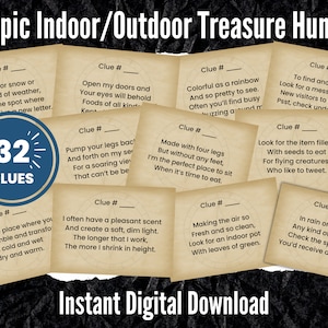 Printable Treasure Hunt for Kids: 32 Rhyming Clues (digital Download ...