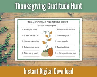 Printable Gratitude Nature Scavenger Hunt 2-pack | Instant Download ...