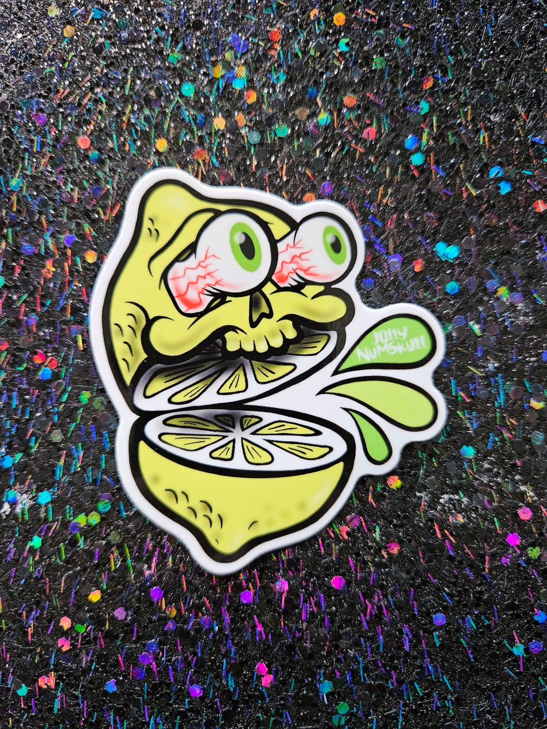 Sour Skull Sticker Lemon - Etsy
