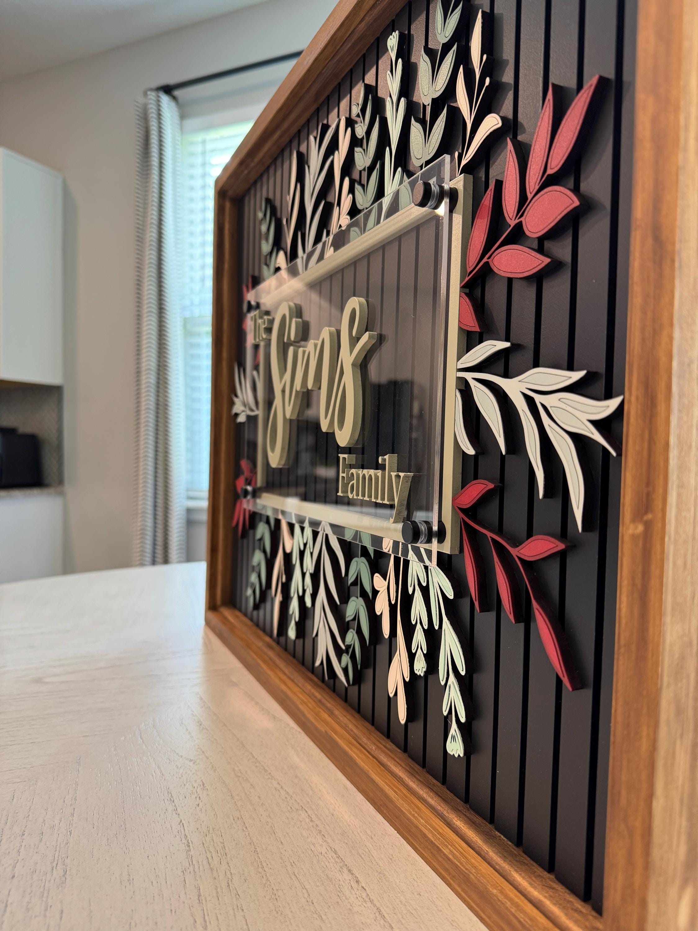 Custom Family Name Sign – Personalized Wall Decor – Laser Cut & Hand ...
