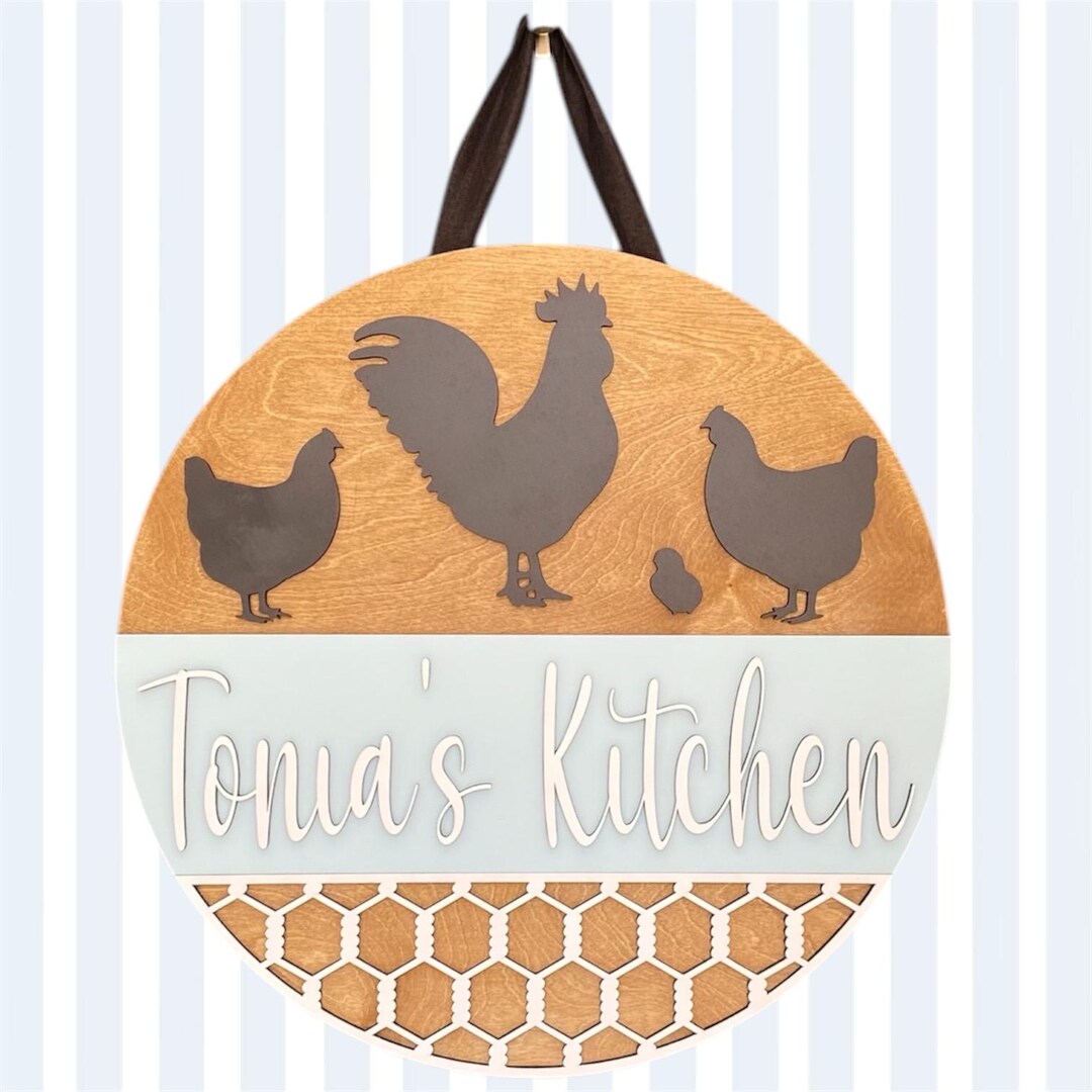 Rustic Farmhouse Personalized Kitchen Sign - Etsy