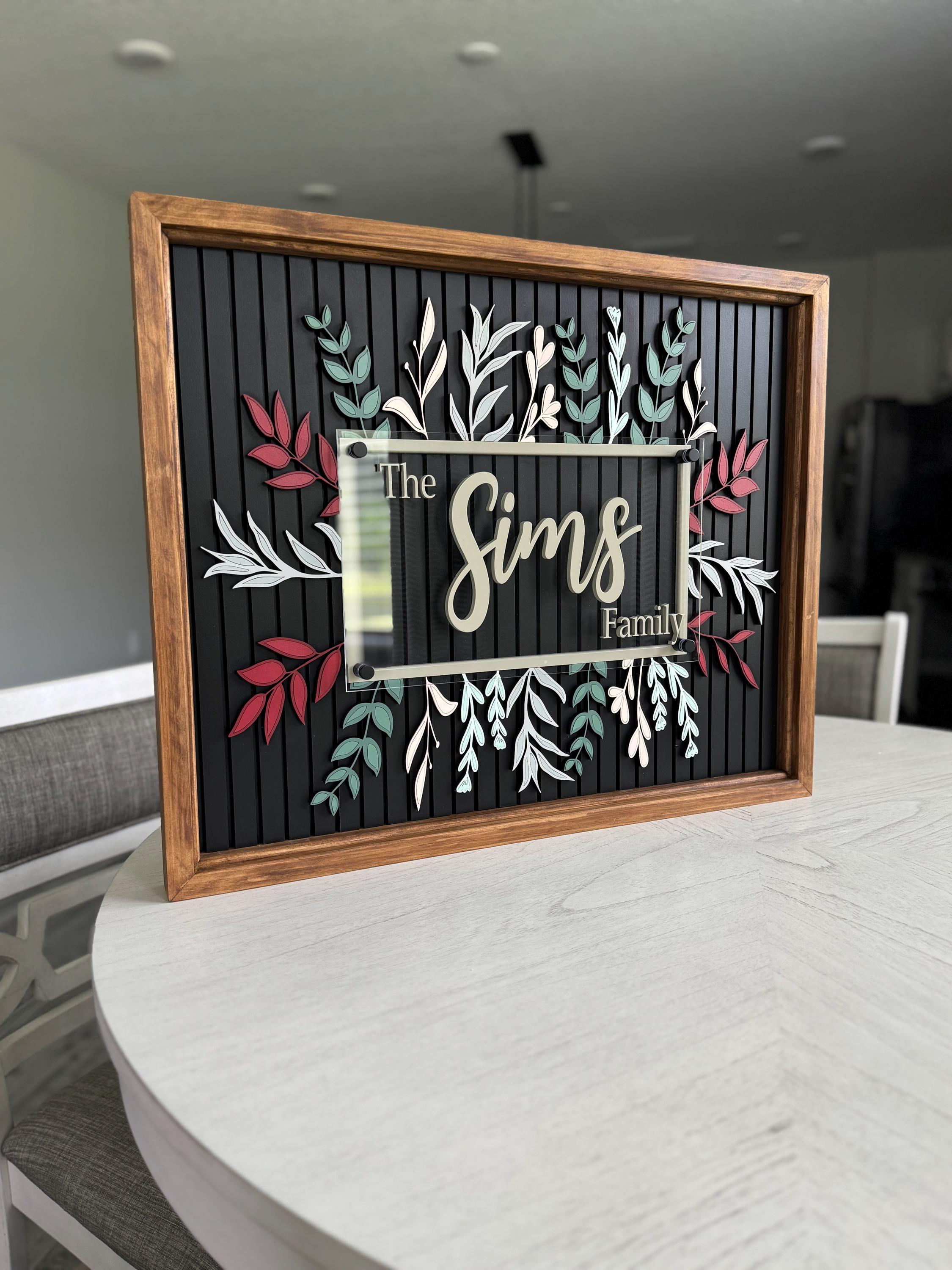 Custom Family Name Sign – Personalized Wall Decor – Laser Cut & Hand ...