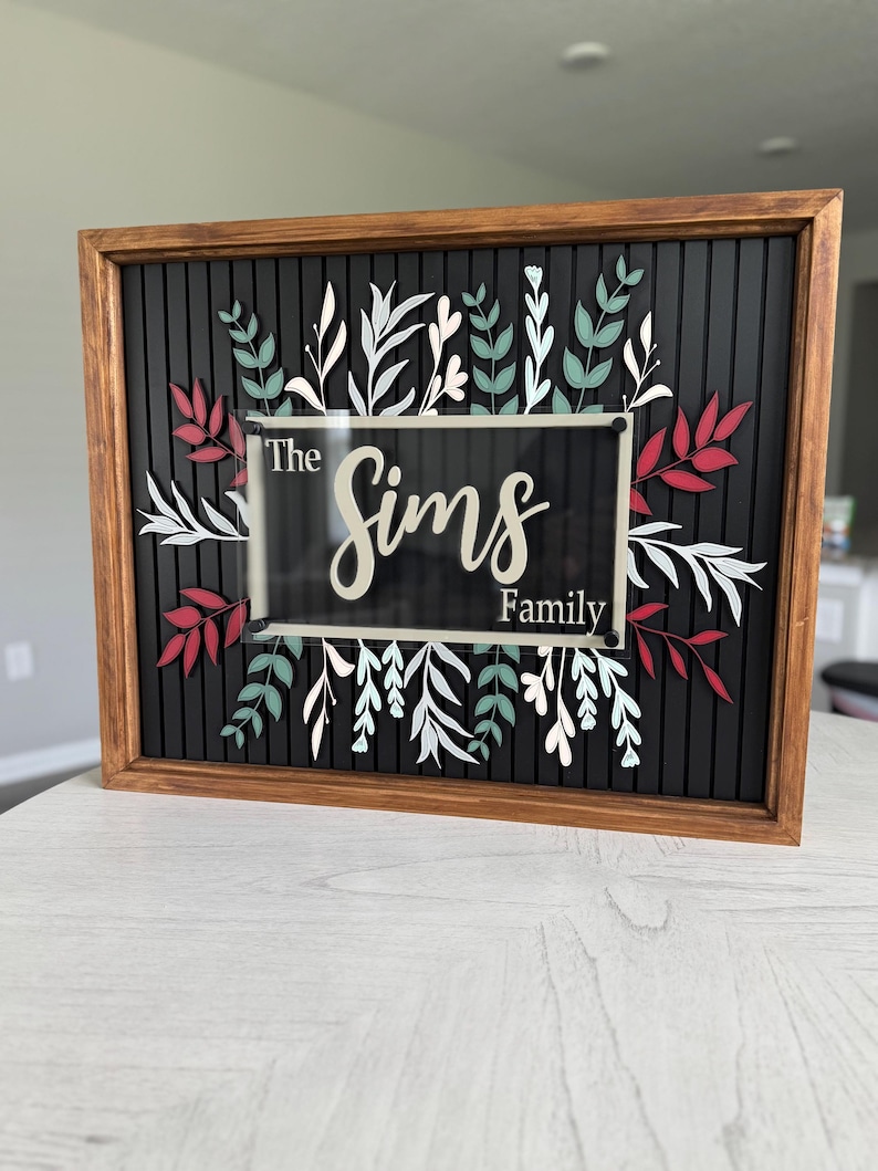 Custom Family Name Sign – Personalized Wall Decor – Laser Cut & Hand ...