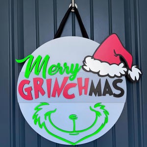 Merry Grinchmas Door Hanger - Etsy
