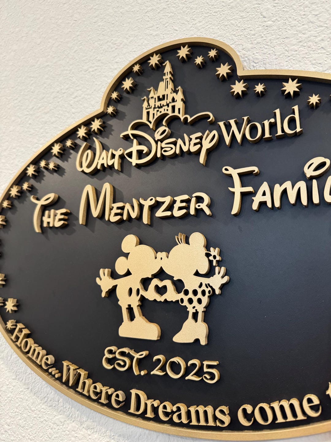 Custom Disney Name Tag Wall Decor – Laser Cut & Hand Painted – Family ...