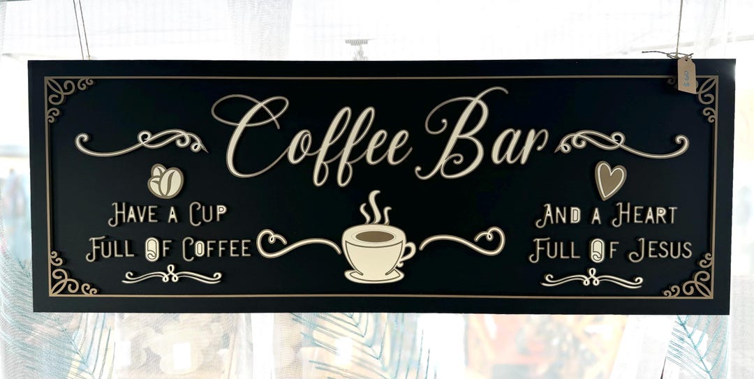 Coffee and Jesus Coffee Bar Sign - Etsy