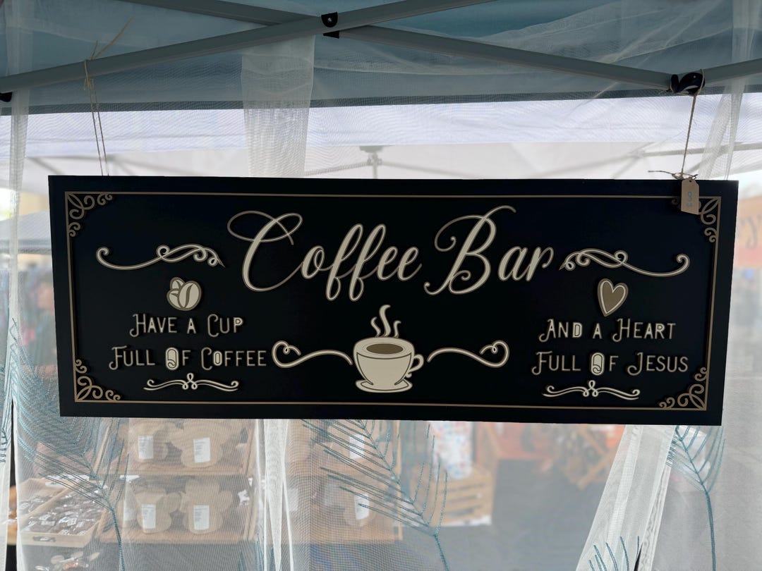 Coffee and Jesus Coffee Bar Sign - Etsy