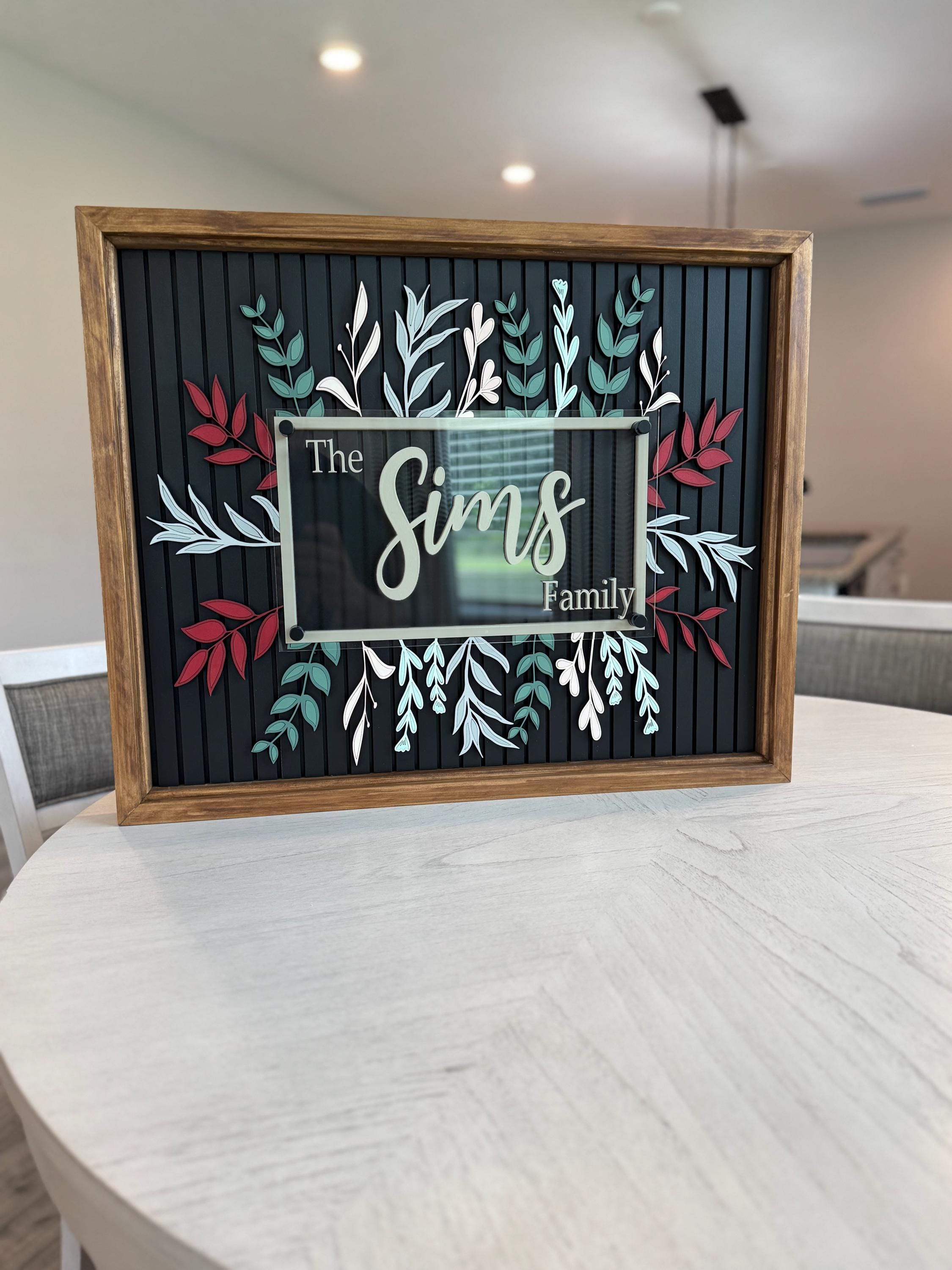 Custom Family Name Sign – Personalized Wall Decor – Laser Cut & Hand ...