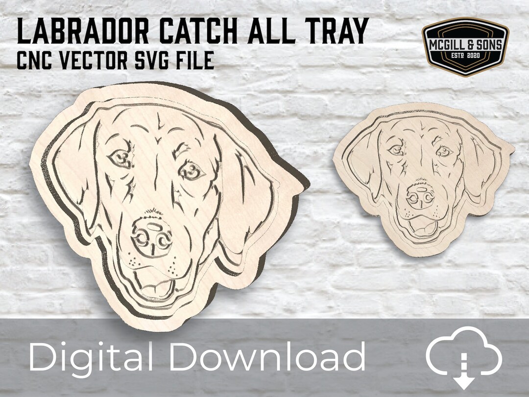 CNC Vector File. Labrador Dog Catch All Tray Edc Tray. SVG, DXF, Pdf ...