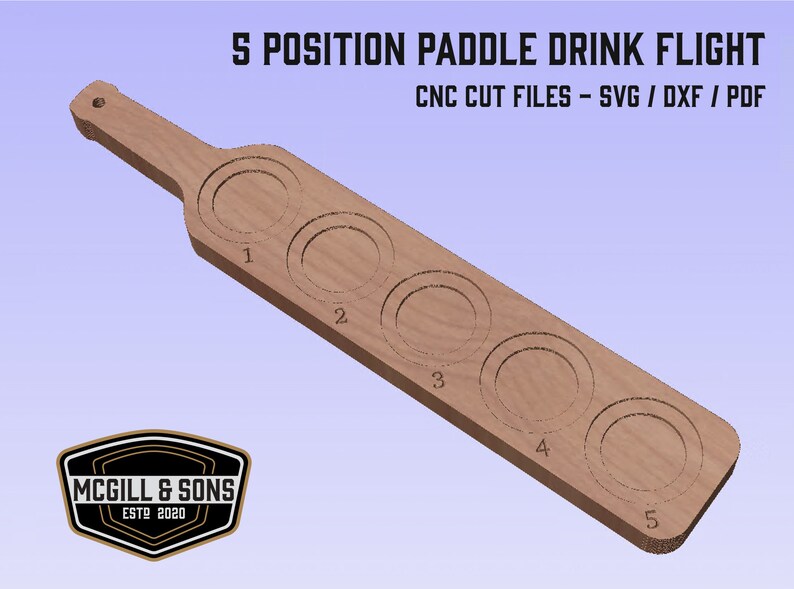 CNC Vector File. 5 Position Whiskey Beer Wine Flight. SVG - Etsy