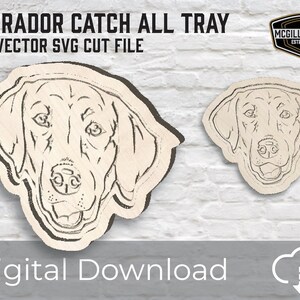 CNC Vector File. Labrador Dog Catch All Tray Edc Tray. SVG - Etsy