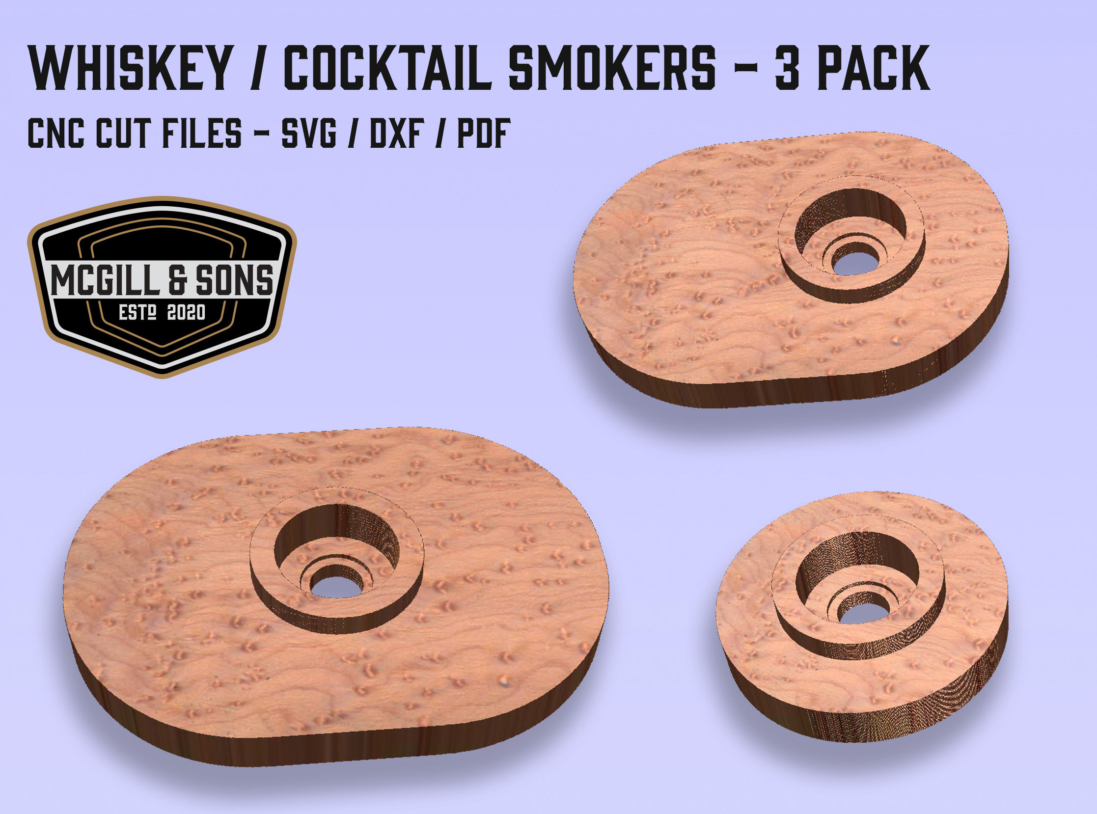 CNC Vector File. Whiskey Smoker. SVG Vectors DXF & Pdf - Etsy UK