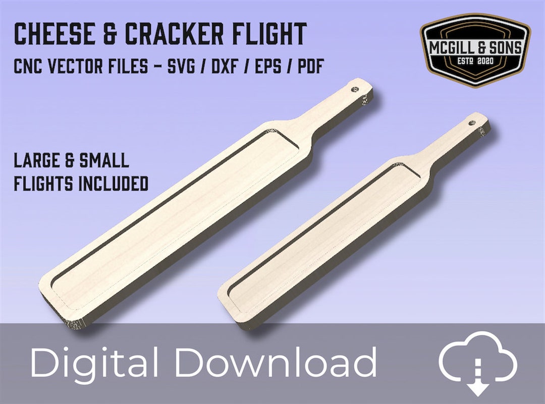 CNC Vector File. Cheese and Cracker Flight. SVG, DXF, Pdf File Download ...