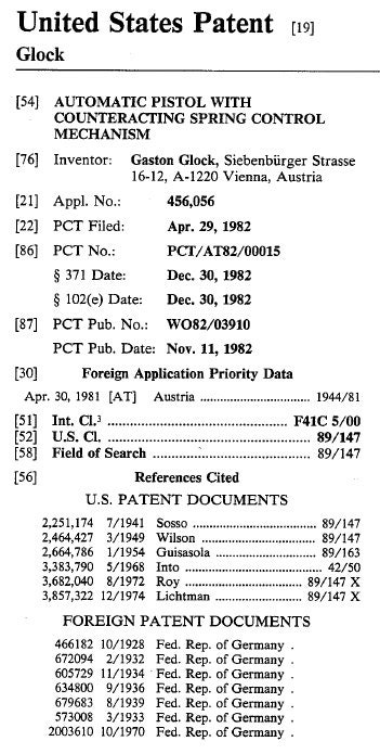 Glock 17 Patent Blueprint Vector for Faster Laser Engraving, DIGITAL ...