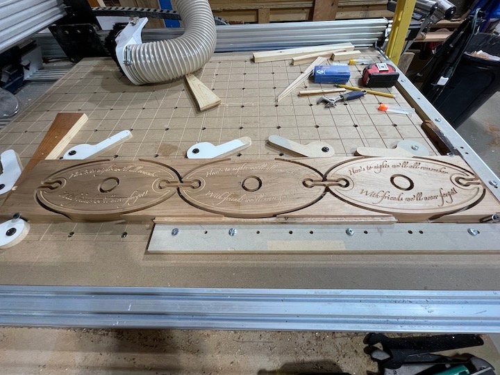 CNC Vector File. Wine Caddy Wine Bottle + Two Glasses. SVG Vector, DXF ...