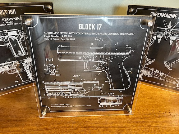 Glock 17 Patent Blueprint Vector for Faster Laser Engraving, DIGITAL ...